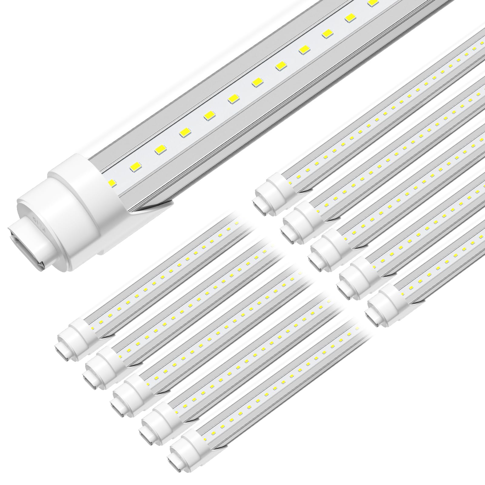 ONLYLUX 8ft R17D LED Tube Light, F96t12 HO 8 Foot Bulbs, 96'' Shop Light to Replace T8 T12 ...