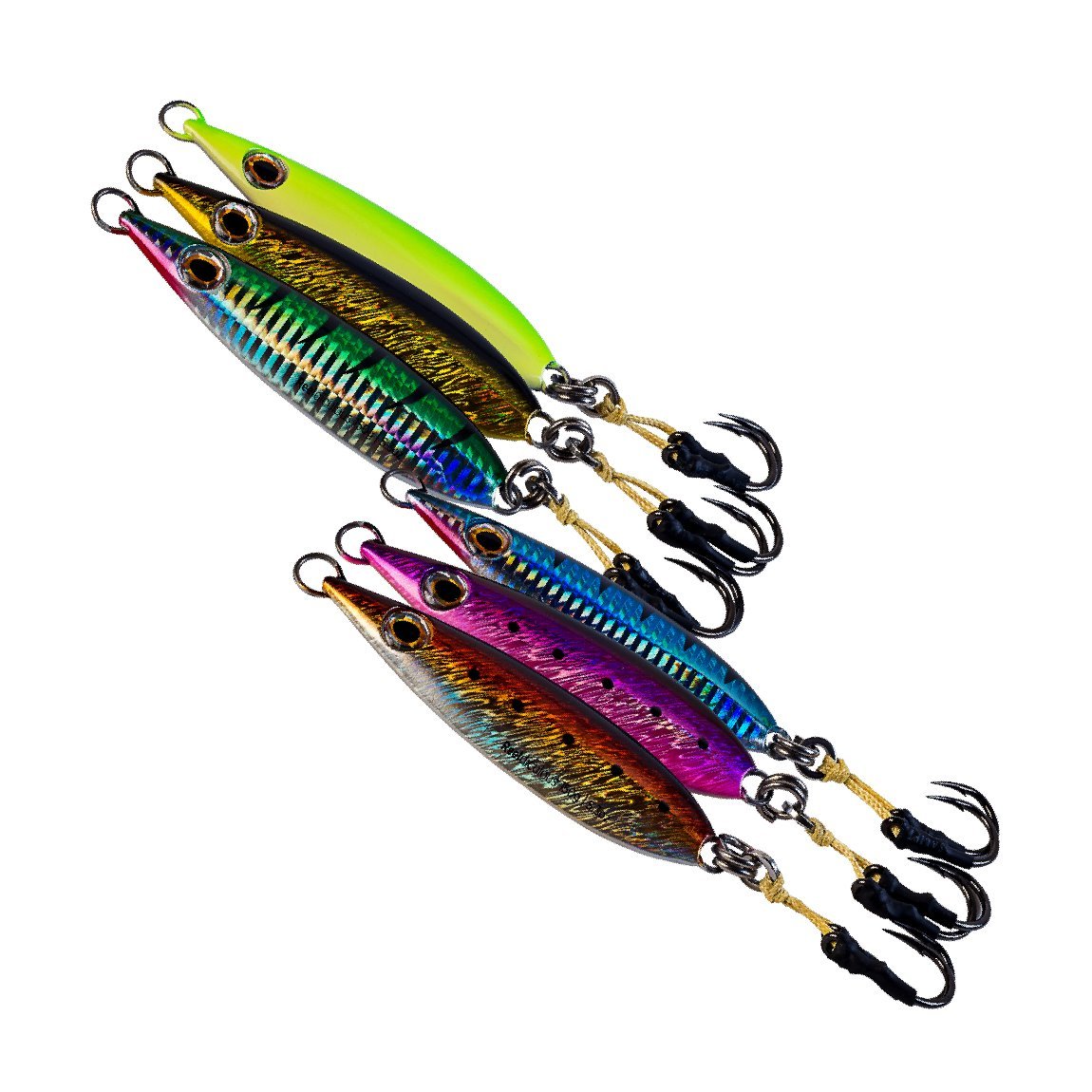 Flat Fall 220 gram Jig "6-pack" Color Variety | Zvejo Tribuna