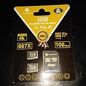 Amazon.com: 2 Pack 32GB Micro SD SDHC Memory Card Plus Adapter (Class 10 U1 UHS-I V10 A1 Pro ...