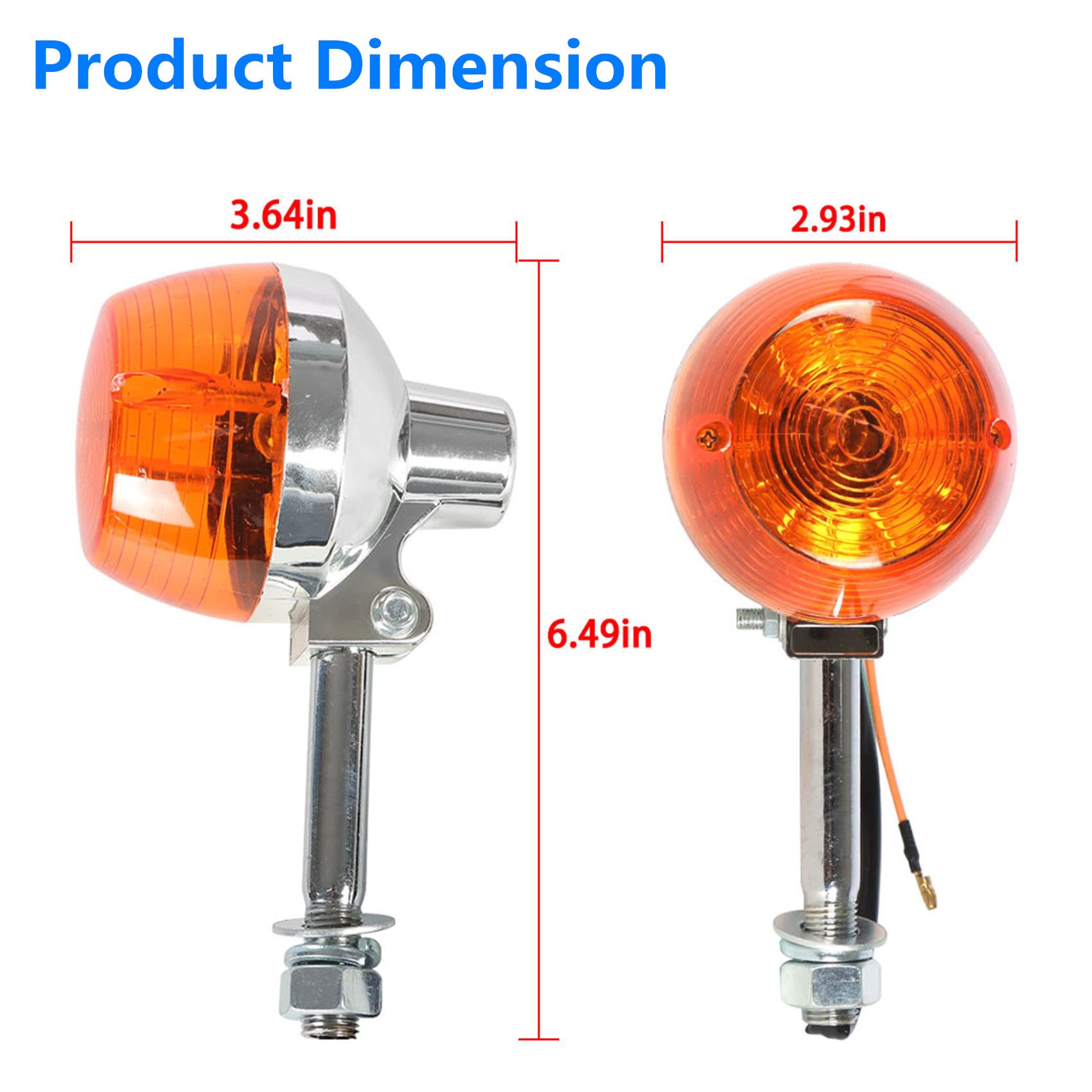 Mua Pack of 2 Motorcycle Turn Signal Lights - Front Rear Blinker ...