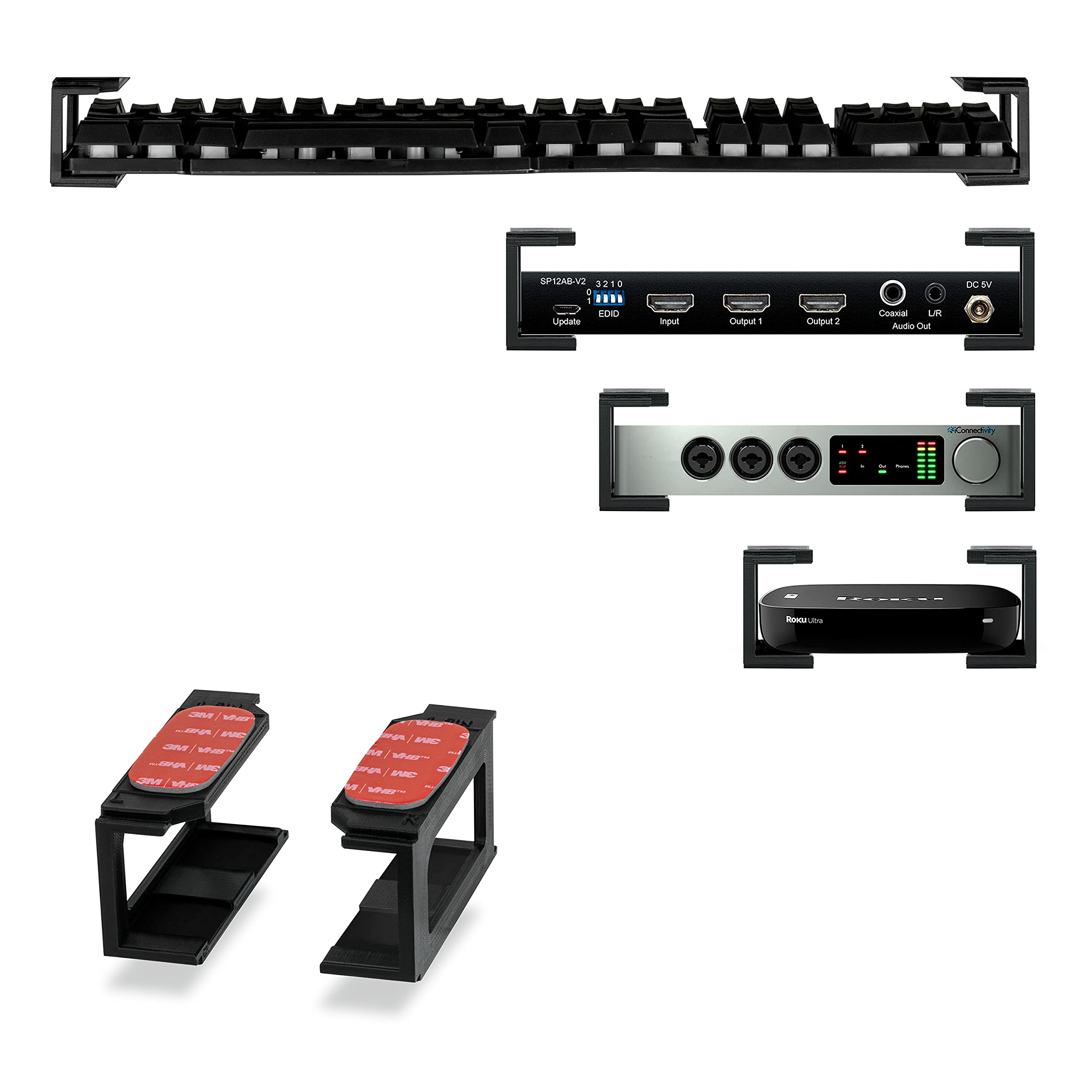 Screwless 1.5" Wide Horizontal Cable Box Mount, Modem, Router, Mesh ...