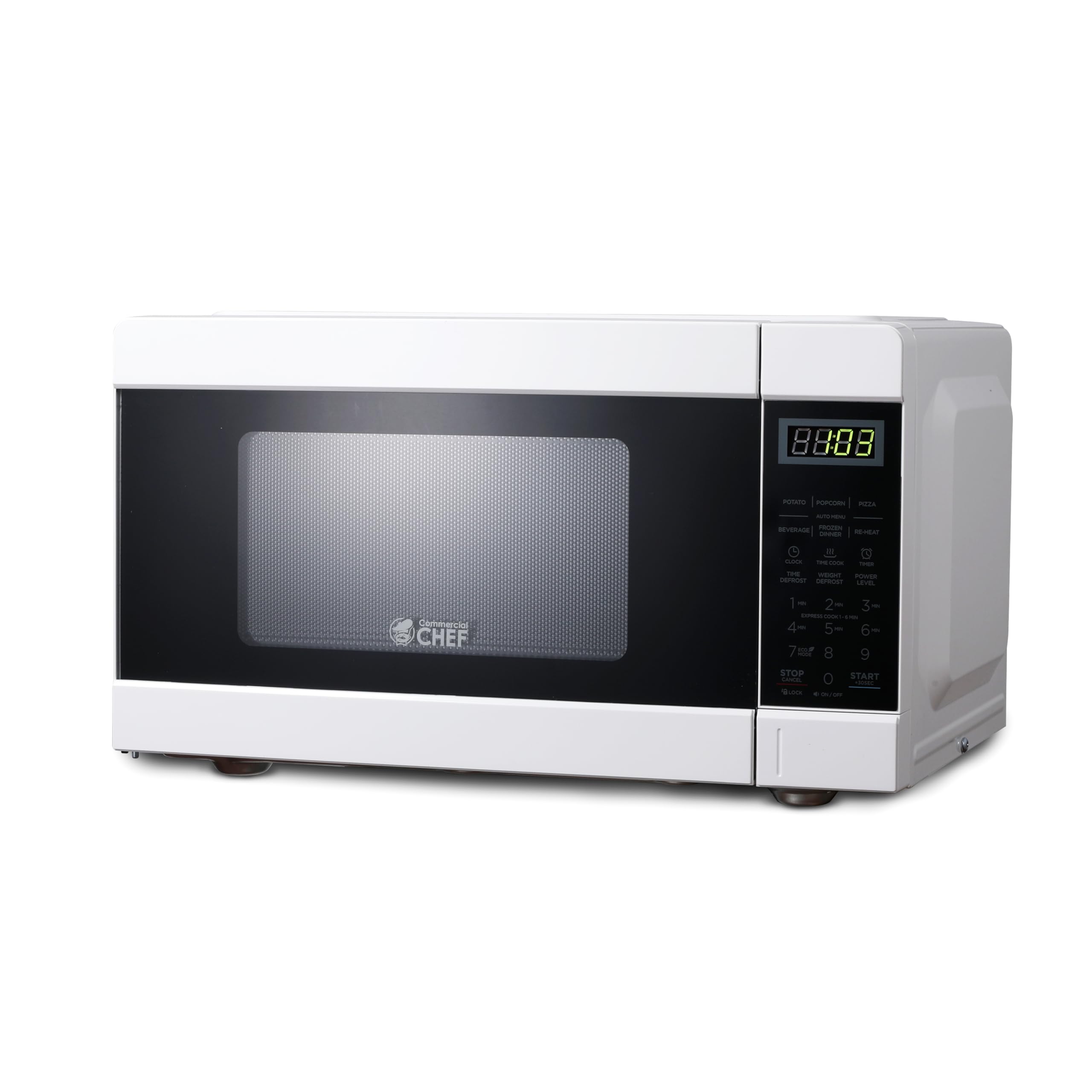 COMMERCIAL CHEF 0.9 Cu Ft Microwave With 10 Power Levels, Push Button ...