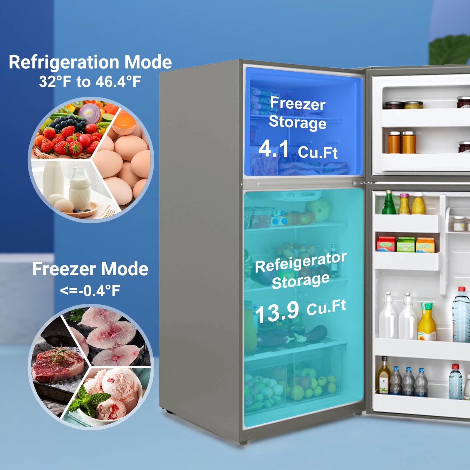 Mua Full Size Refrigerator, 18 Cu. Ft Top Freezer Refrigerator ...