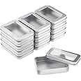 Amazon.com: 24 Pieces Tin Box Metal Tins with Lids Clear Top Empty Mini ...
