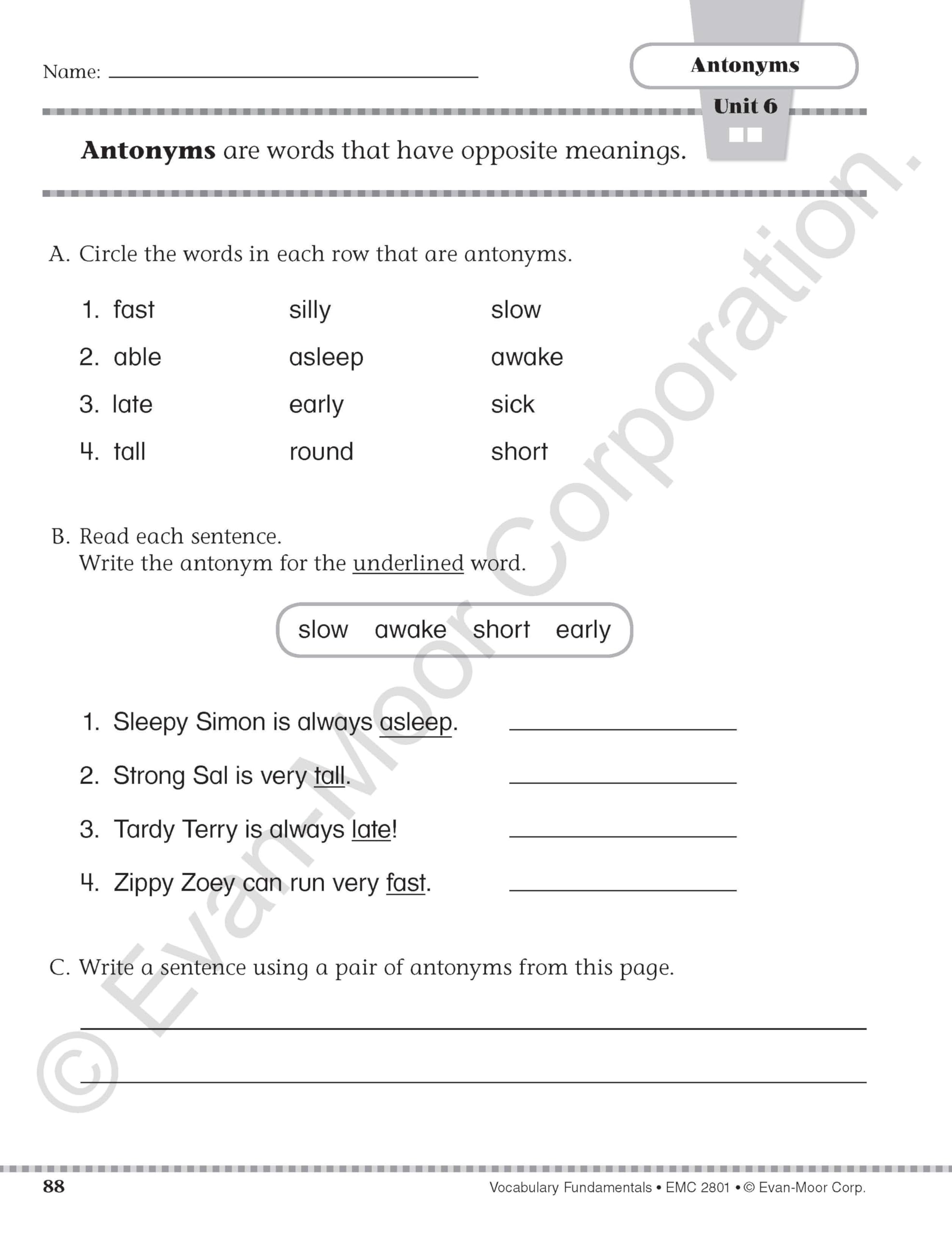 Mua Evan-Moor Vocabulary Fundamentals, Grade 1 Homeschool and Classroom ...