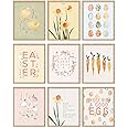Amazon.com: AnyDesign 9Pcs Easter Wall Art Prints Decorative Easter Egg ...