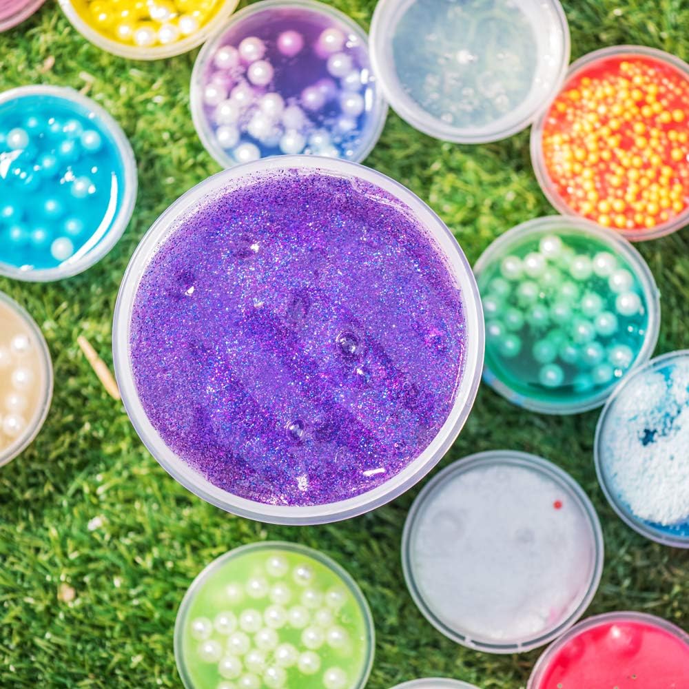 HSFTILV Super Slime Kit Supplies-12 Crystal Clear Slimes 54 Pack ...