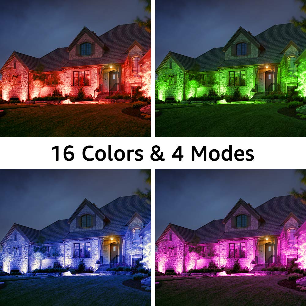 Illuminazione per esterni Olafus 2 Pezzi 35W Faretto LED RGB da Esterno ...