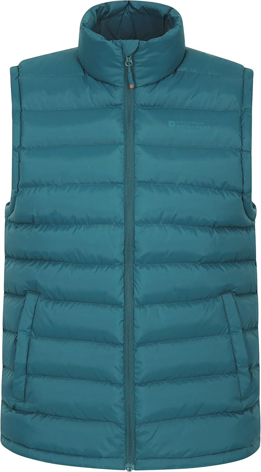Mountain Warehouse Seasons Mens Padded Gilet - Water Resistant Gilet, Body Warmer, Lightweight ...