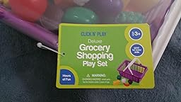 Amazon.com: Click n' Play 33 Pc. Kids Pretend Play Grocery Shopping ...