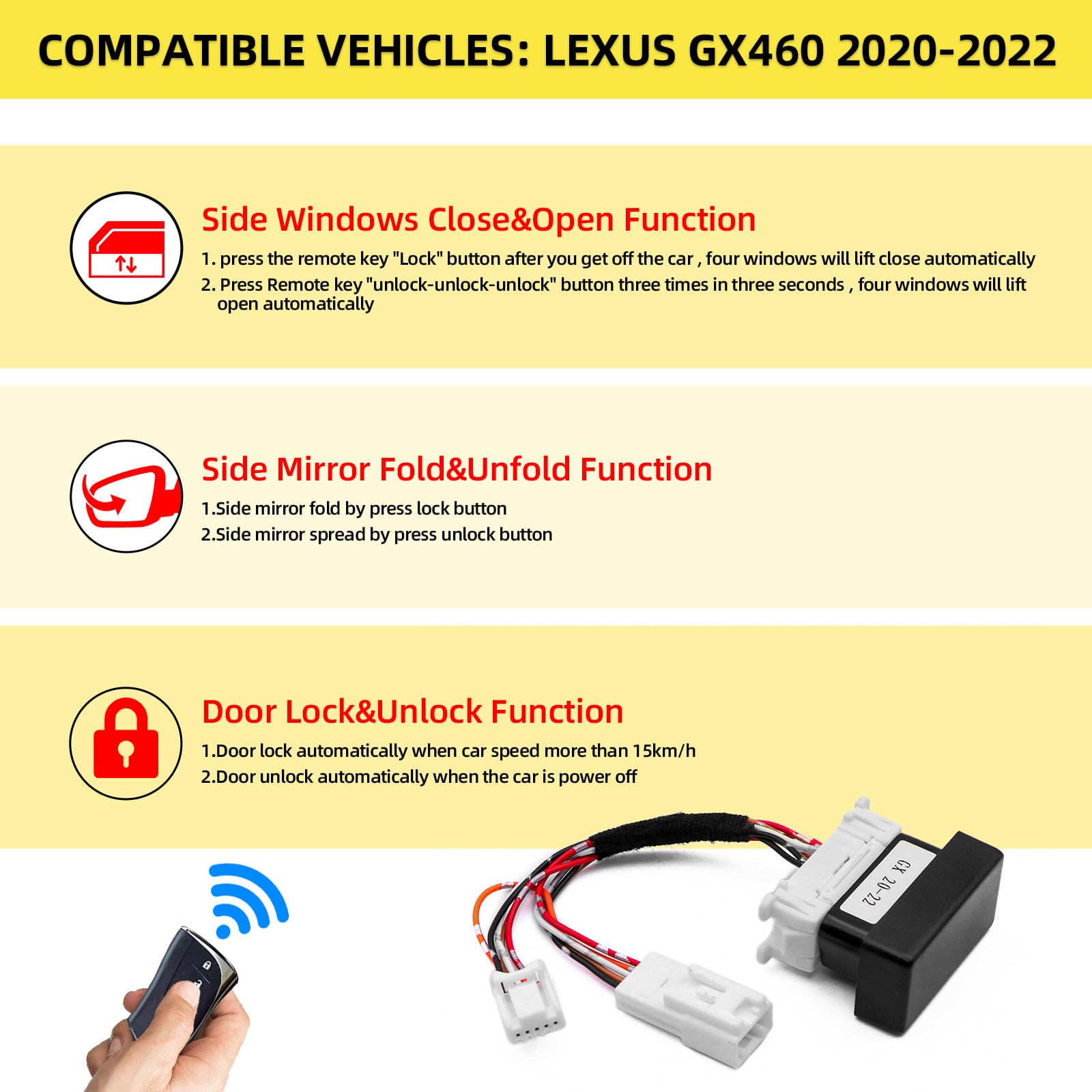 Mua Forten Kingdom OBD Car Auto Window Lift Close Open Side Rearview ...