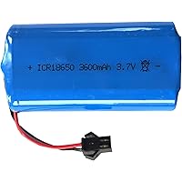 Amazon.com: 3.7V 3000mAh ICR18650 Rechargeable Battery Pack with SM 2P Plug : Health & Household