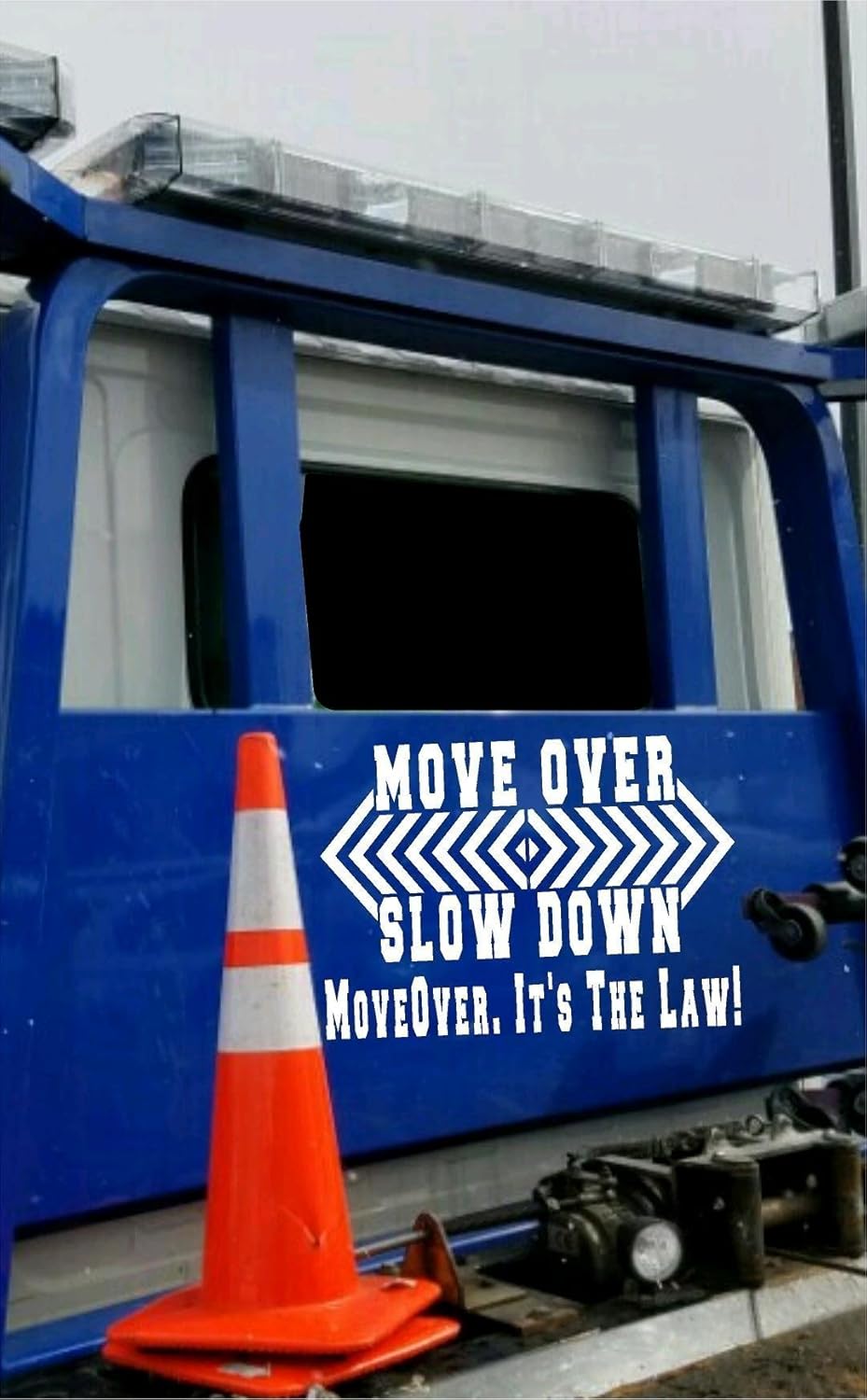 Amazon.com: Move over slow down it's the law! Custom rear window tow ...