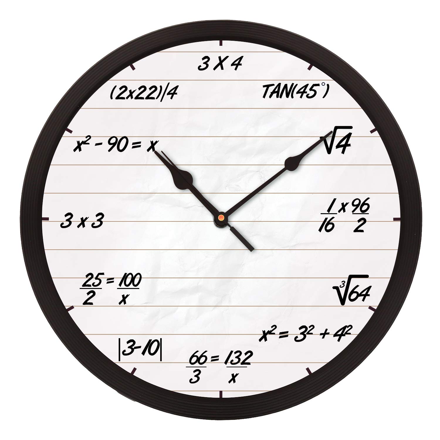 Buy eCraftIndia Math Equations Designer Round Analog Black Wall Clock ...