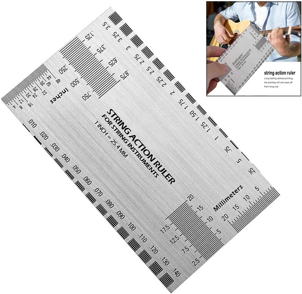 XLKJ Guitar String Action Ruler Gauge Tool Measuring Kit for Electric ...