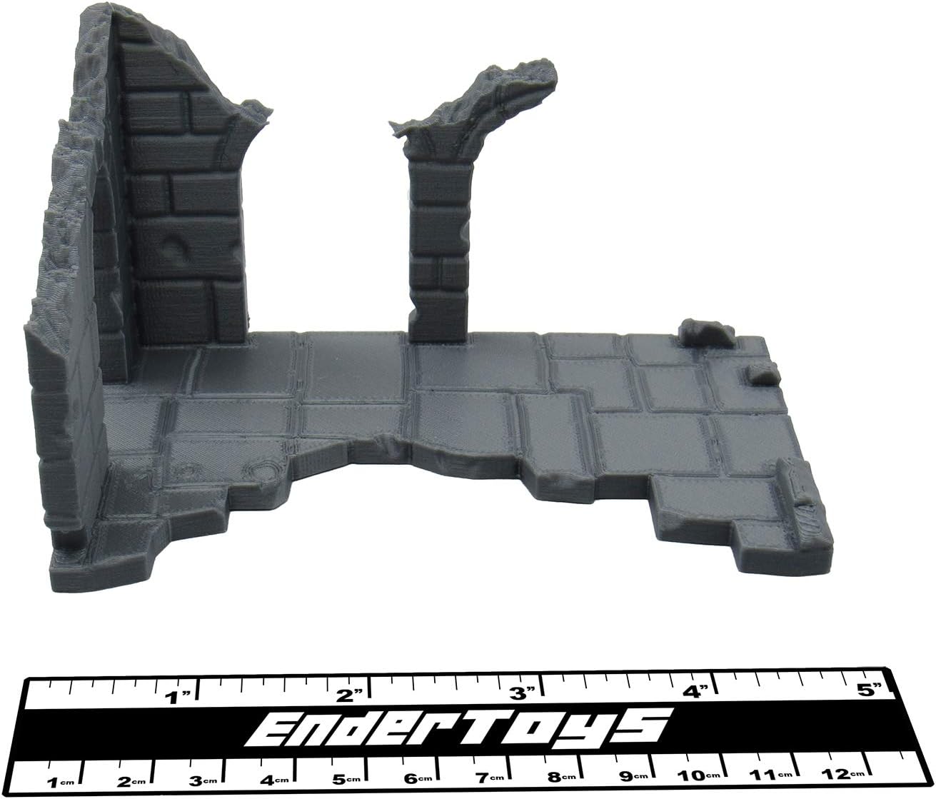 EnderToys Destroyed Brick Buildings, Terrain Scenery for Tabletop 32mm ...