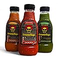 Amazon.com : DEMONIO MAYA HABANERO HOT SAUCE 3 PACK - RED, GREEN ...