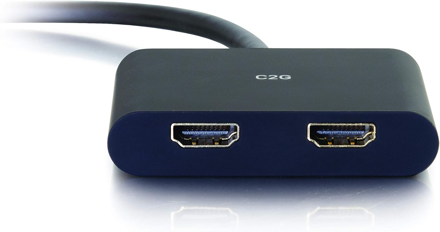 C2G DisplayPort 1.2 to Dual HDMI 4K Dual Monitor MST Hub, DP Multi ...