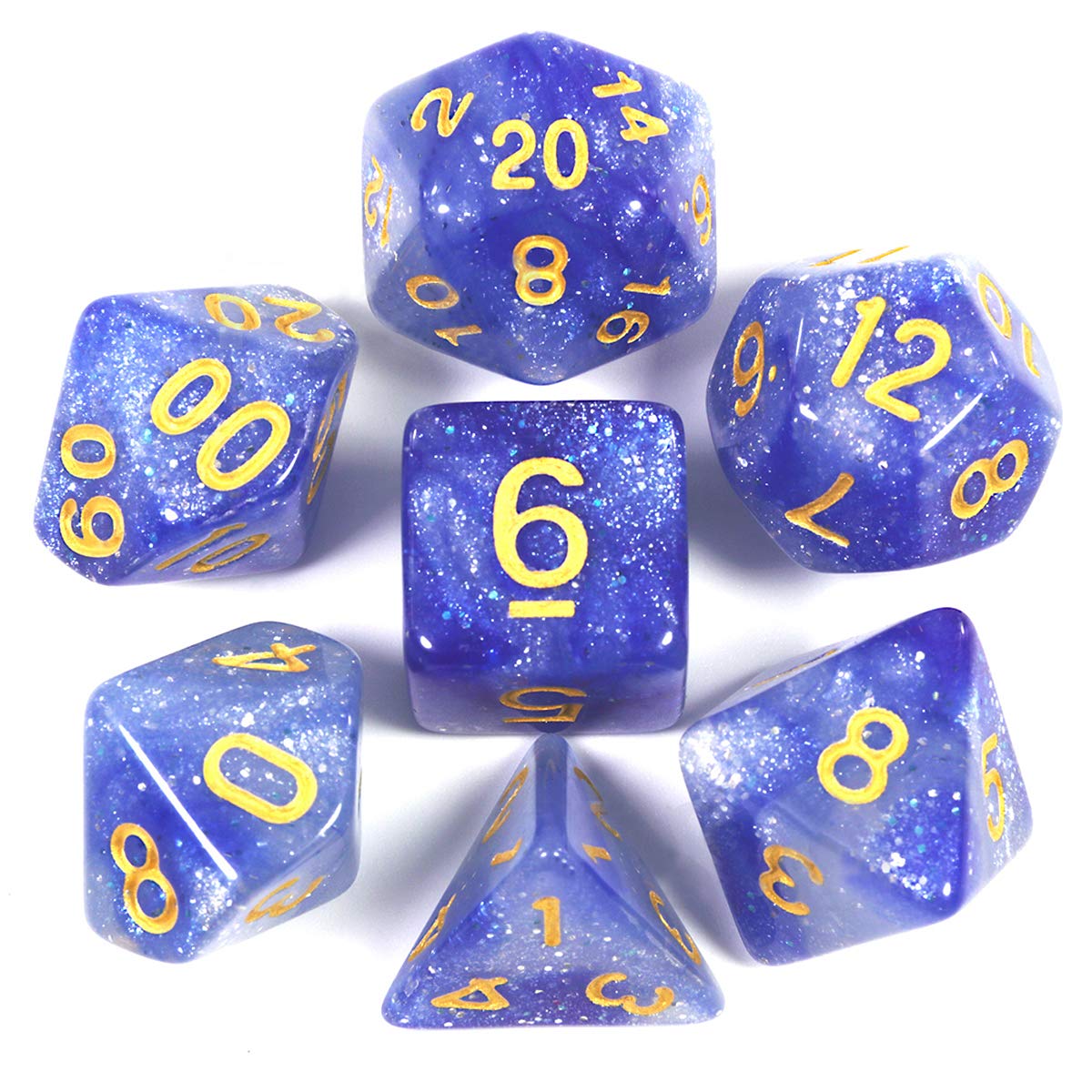 Giochi di dadi D6 D4 e DND Rpg MTG Dadi Dadi da Gioco 7 Pezzi Verde ...