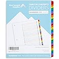 Amazon.com : Blue Summit Supplies 31 Tab Binder Dividers for 3 Ring ...