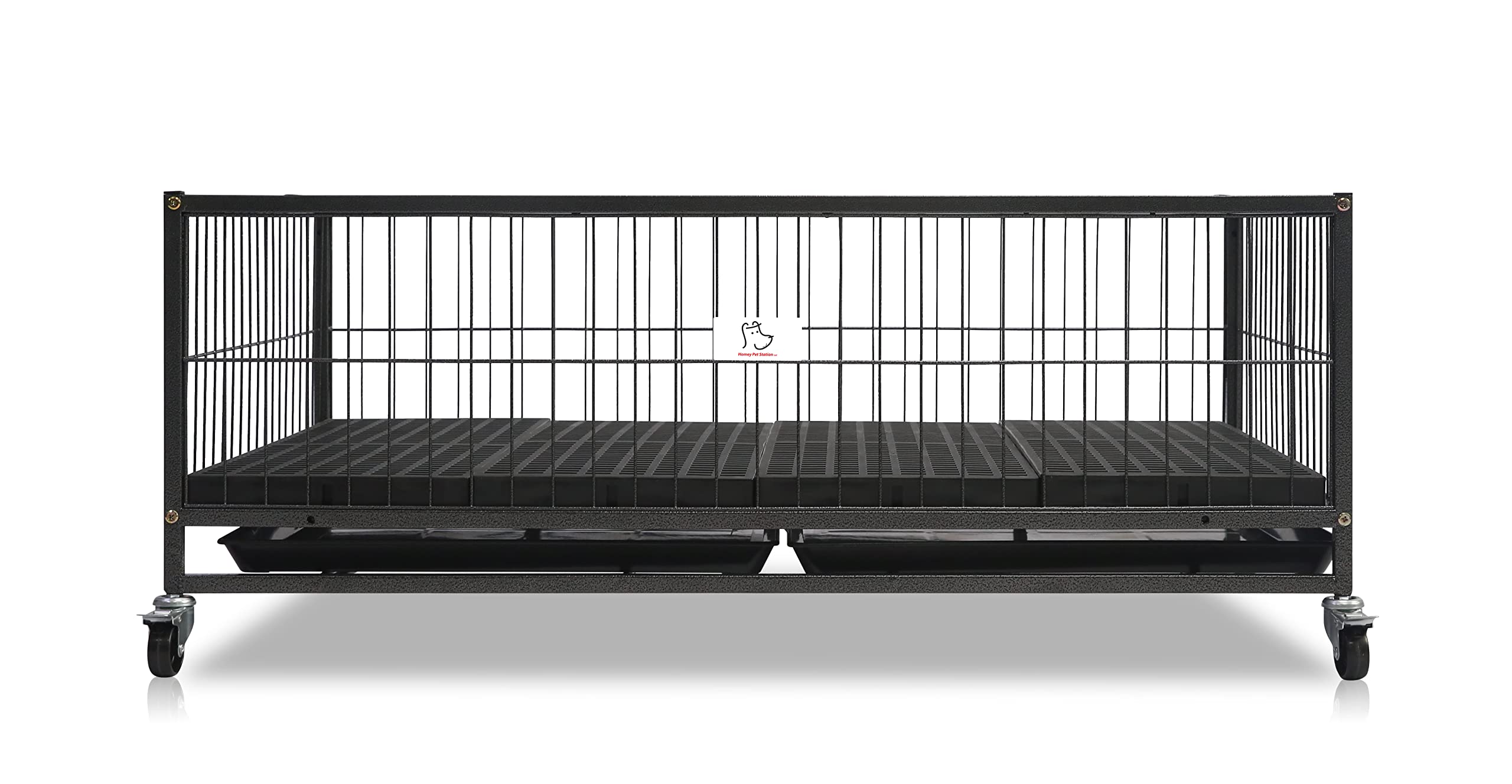 Homey Pet 43" Dog Whelping Box for Puppies, Heavy Duty Metal Whelping ...