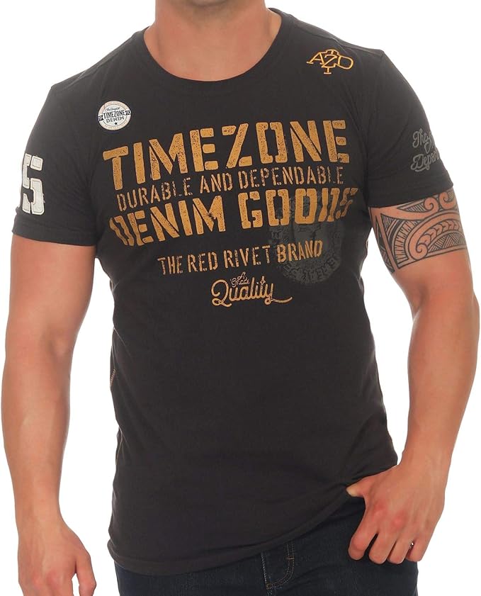 Timezone Badged T-Shirt T- Gris (Deep Anthra Grey 9053), XL Homme ...