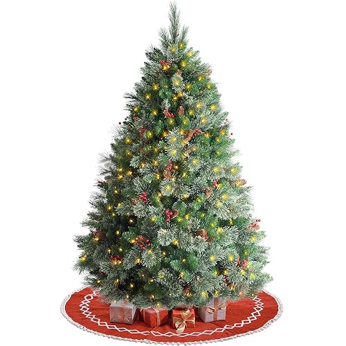 EZCHEER 7FT Pre-lit Artificial Christmas Tree with 450 Warm White LED ...