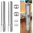 Amazon.com : GRELWT 2 Pack 2-3/8" OD Metal Post Extender, 12" Fence ...