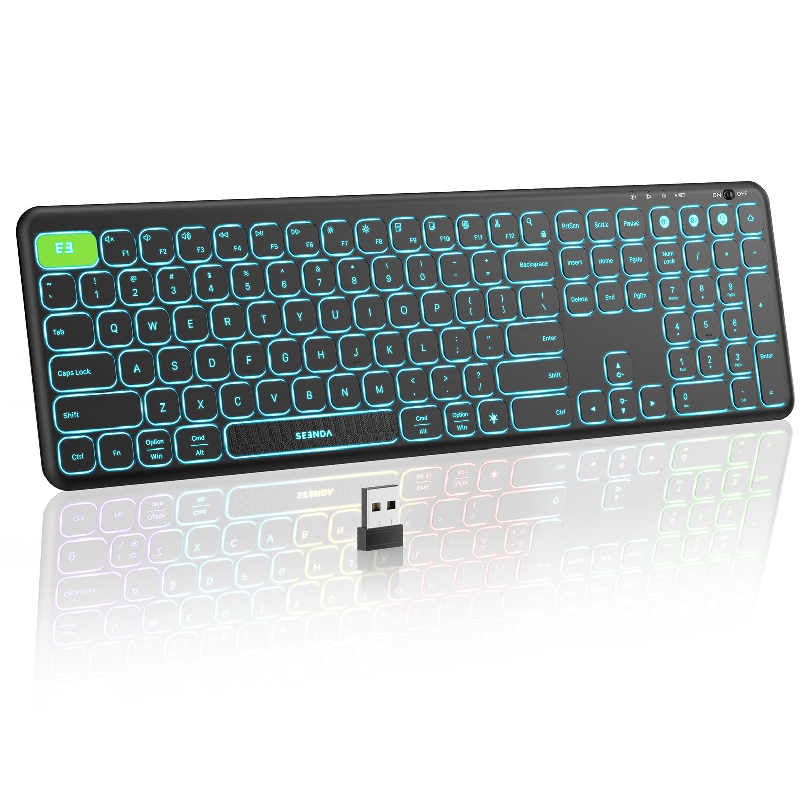 Mua Backlit Bluetooth Keyboard (USB + Dual BT), Multi-Device ...