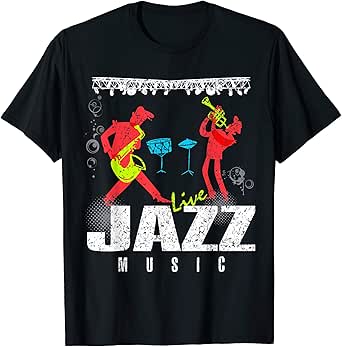 Amazon.com: Louisiana Jazz Tee New Orleans Festival of Jazz Music Gift ...