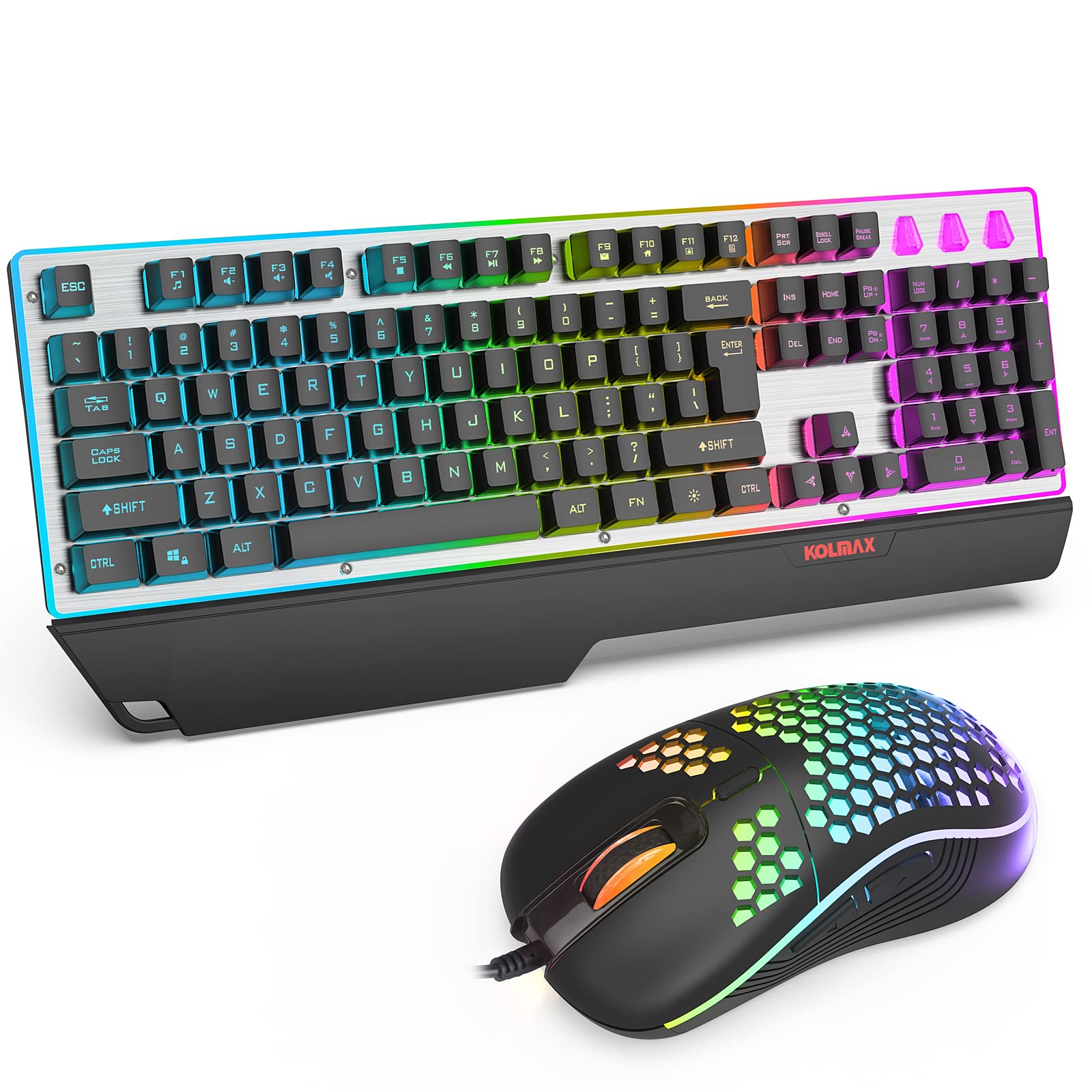 Mua KOLMAX Gaming Keyboard and Mouse Combo,Rainbow Backlit Mechanical ...