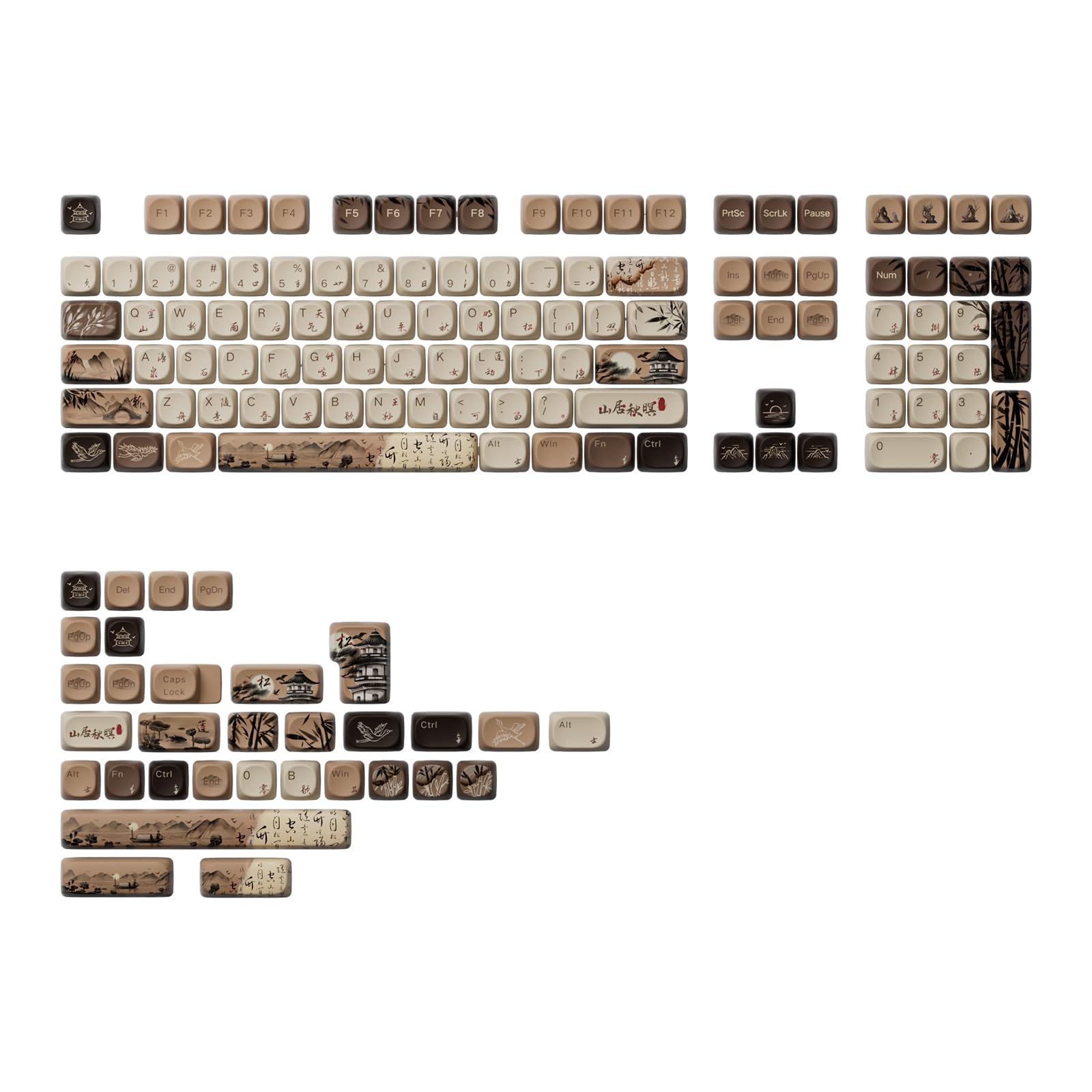 Mua Akko PBT Keycaps Set, Mountain Seclusion MOA Profile 140-Key PBT ...