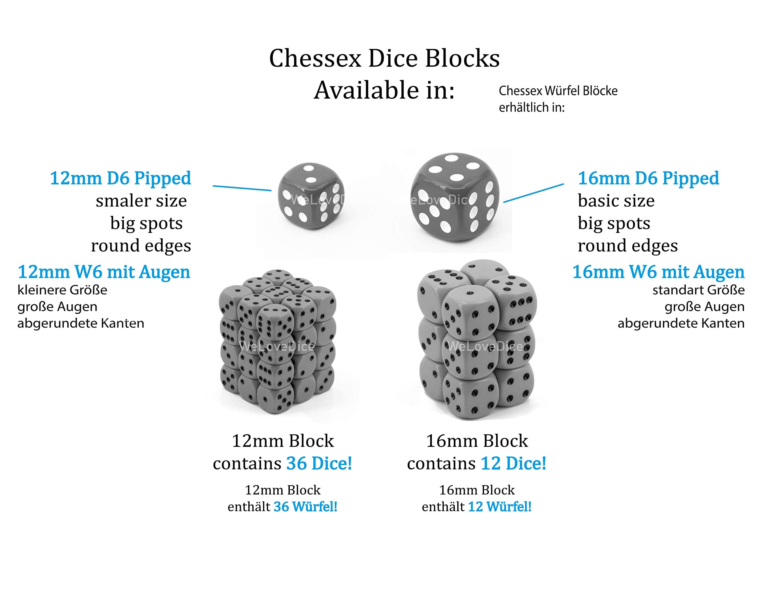 Mua Chessex Dice d6 Sets: Marble Ivory with Black - 16mm Six Sided Die ...
