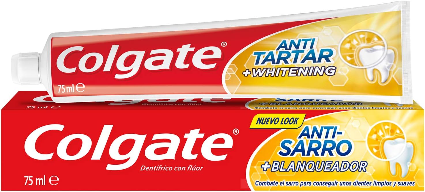 Colgate Pasta de dientes AntiSarro + Blanqueador - 75 ml: Amazon.es ...