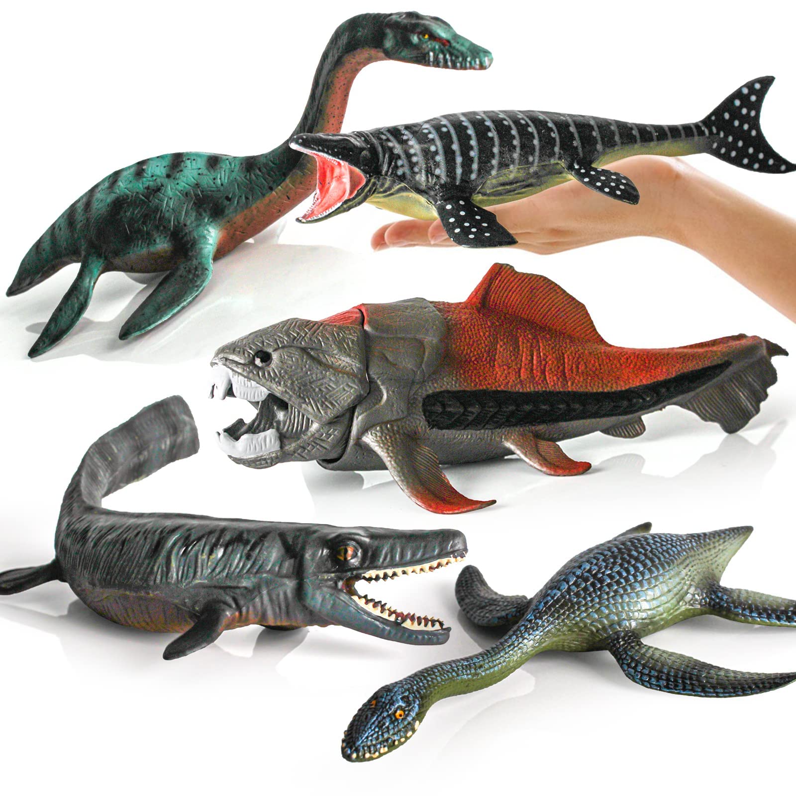 Mua 5PCS Figurines Replica of Mosasaurus Plesiosaur Dinosaur Figures ...