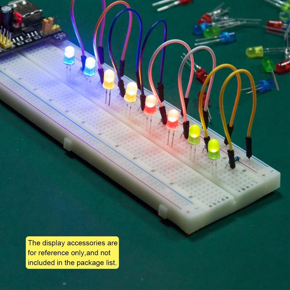 KEYESTUDIO Starter Kit with 3.3V 5V Breadboard Power Module, 830 points ...