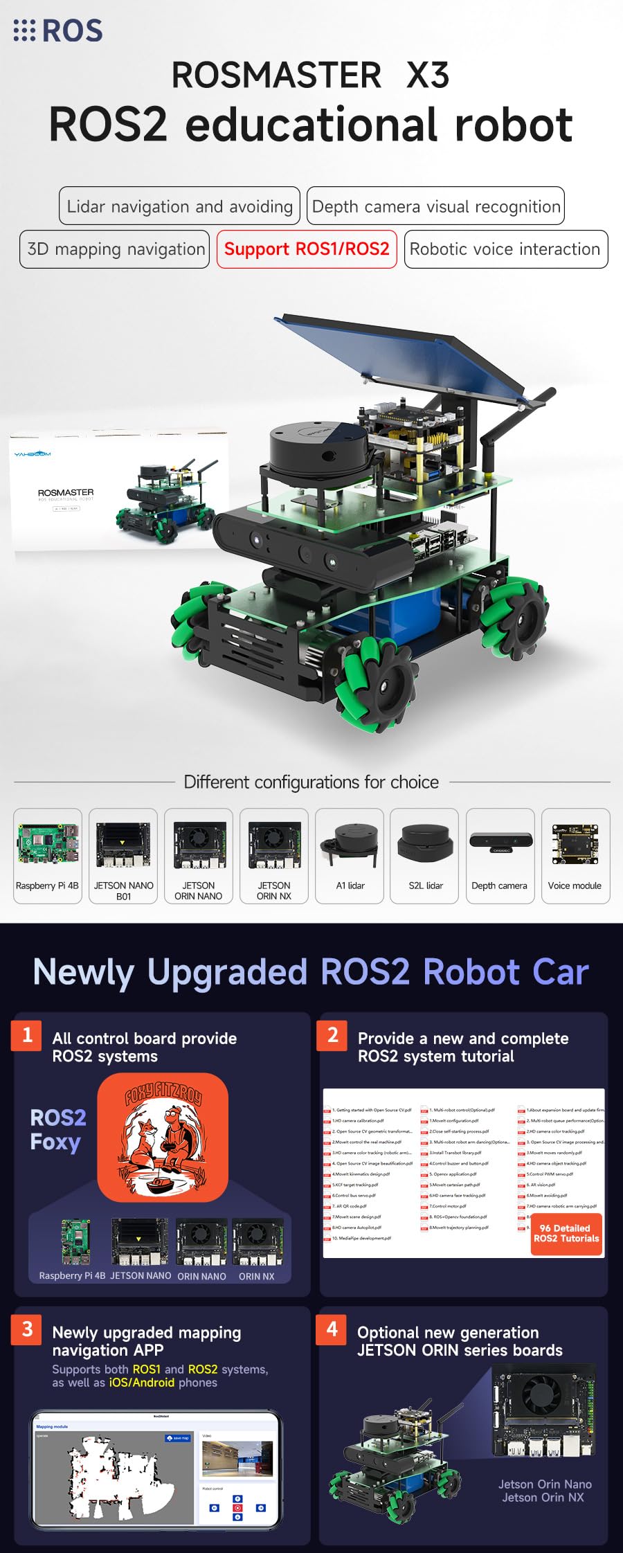 Mua Yahboom Rosmaster X3 Programmable ROS Robot Perfect Combination of ...