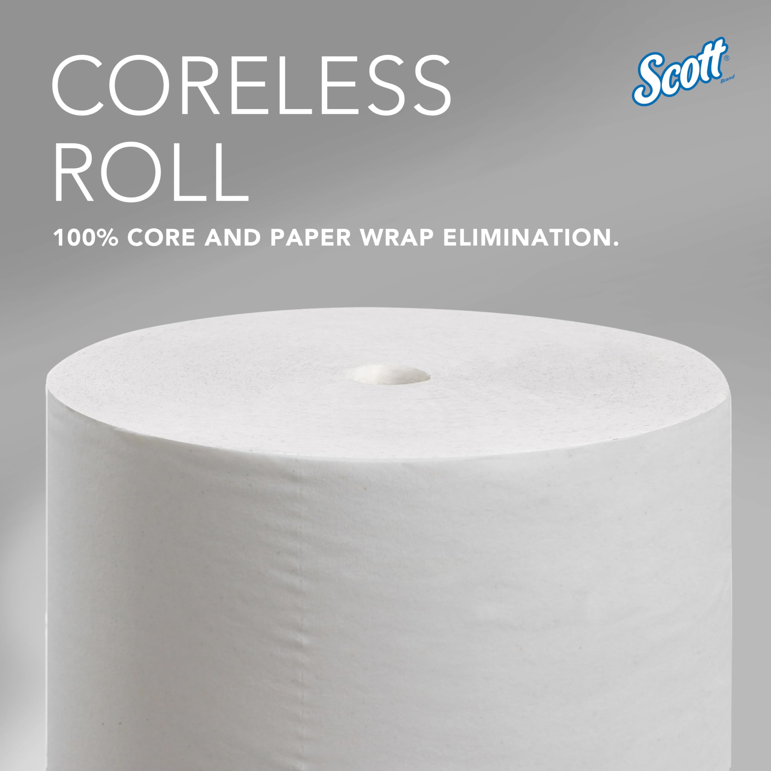 Scott Professional Essential Coreless High-Capacity Standard Roll Toilet Paper, Bulk (04007), 2 ...