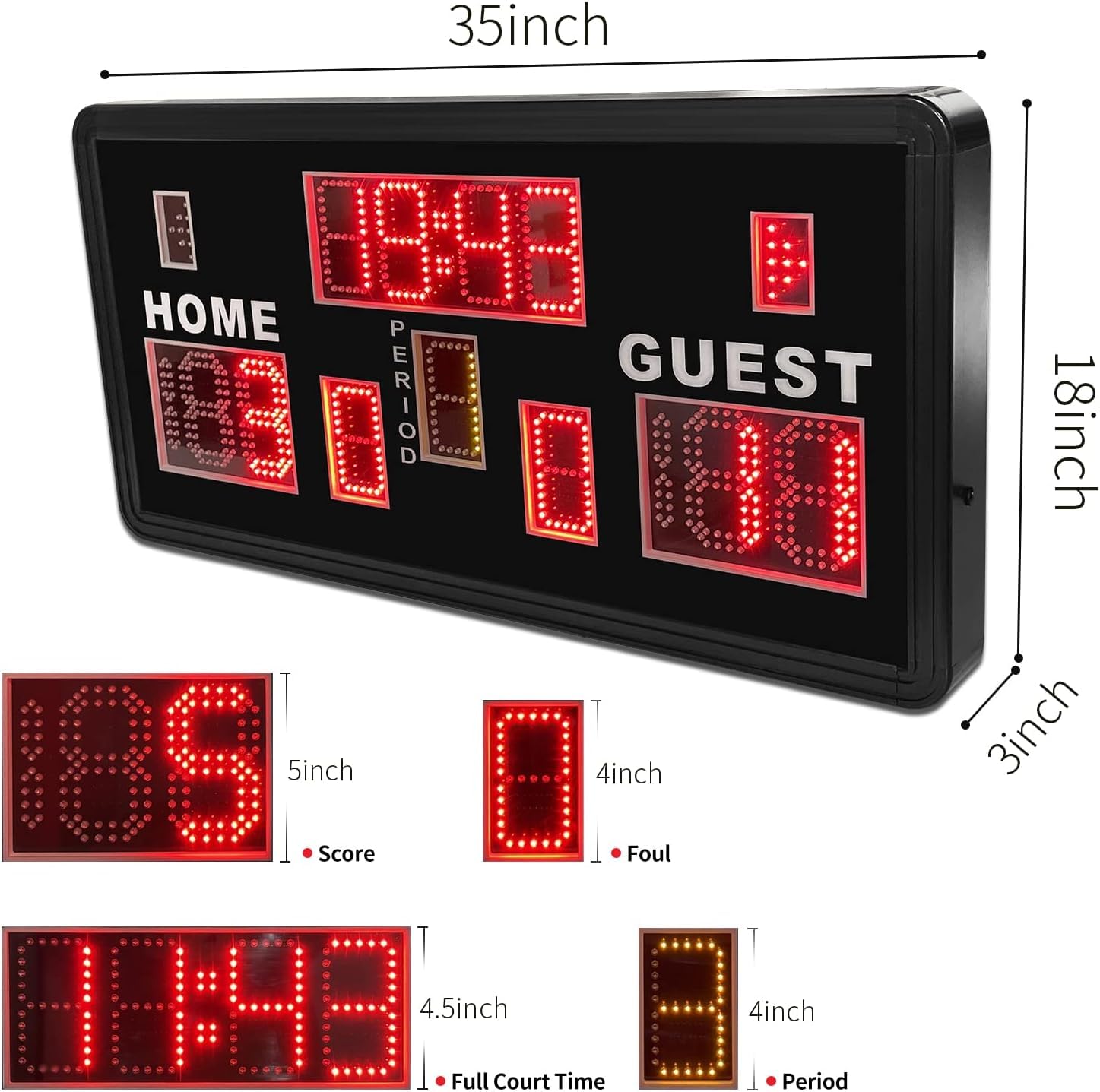 Mua YZ Large Electronic Basketball Scoreboard with Buzzer, Wall-Mounted ...