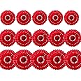 Amazon.com: Meeom 15pcs 6'' 8'' 10'' Red Paper Fans Decorations Round ...