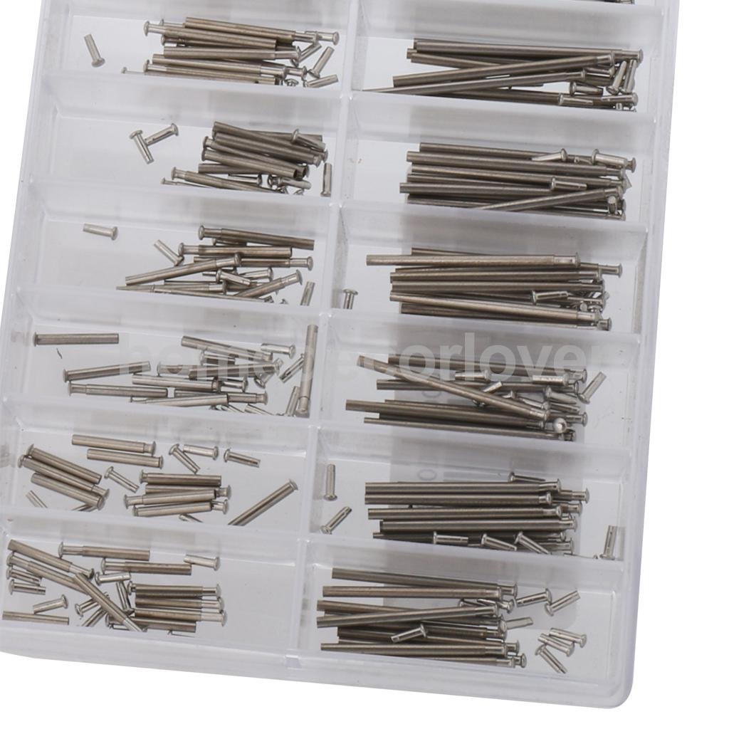 1 Box of 7-26mm Steel Watch Band Spring Bars Rod Strap Link Pins ...