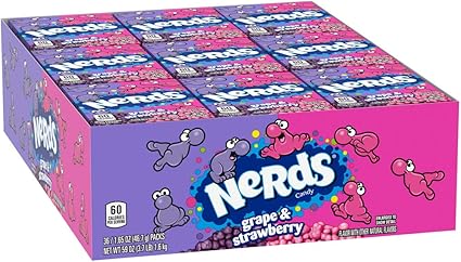 Nerds Grape & Strawberry Candy , 1.65-Ounce (Pack of 36): Amazon.ca ...
