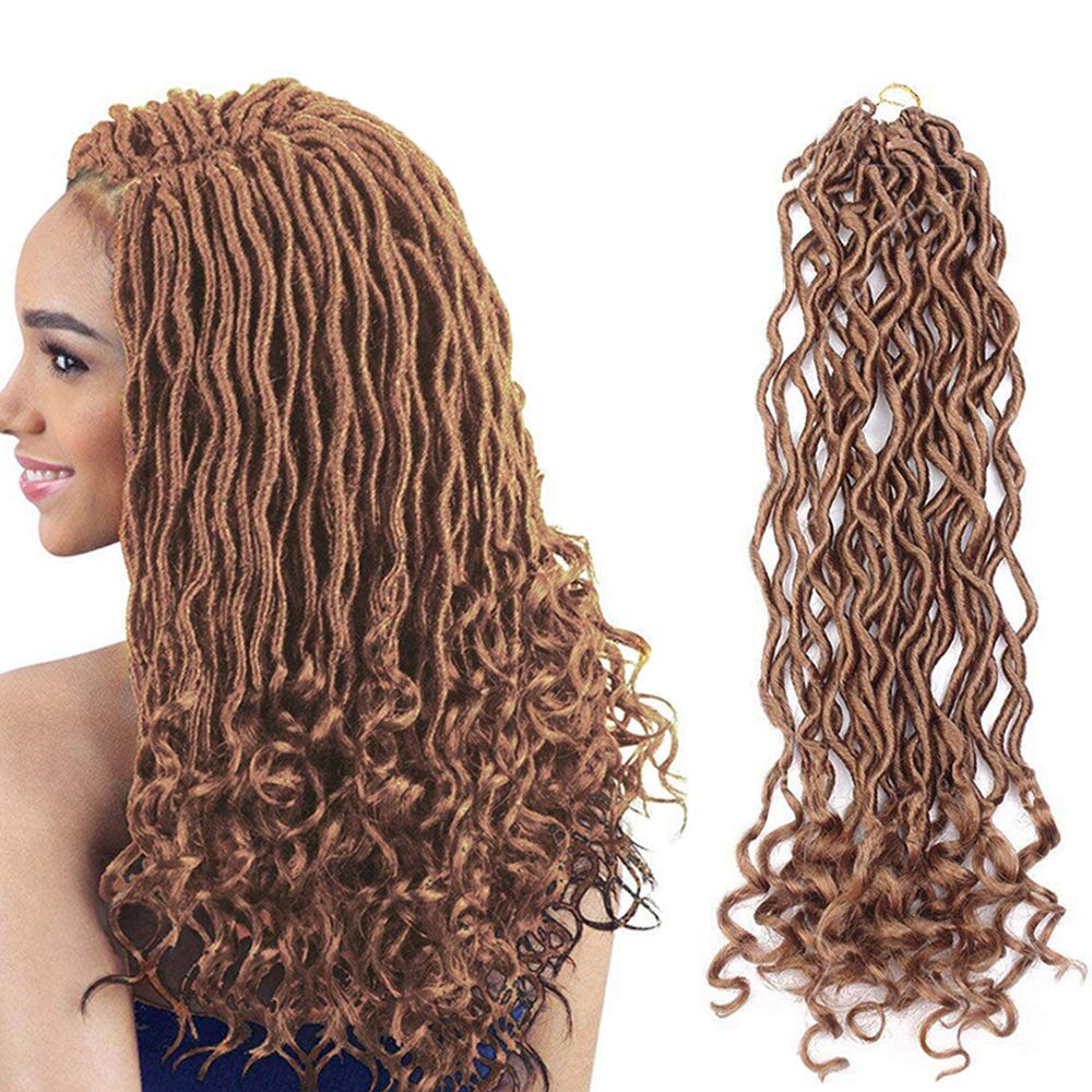 Amazon.com : (6 packs) BaiHong 20 inch short Faux Locs with Curly Ends ...