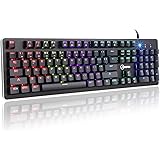 Amazon.com: MFTEK Backlit Wired Gaming Keyboard and Mouse Combo with ...