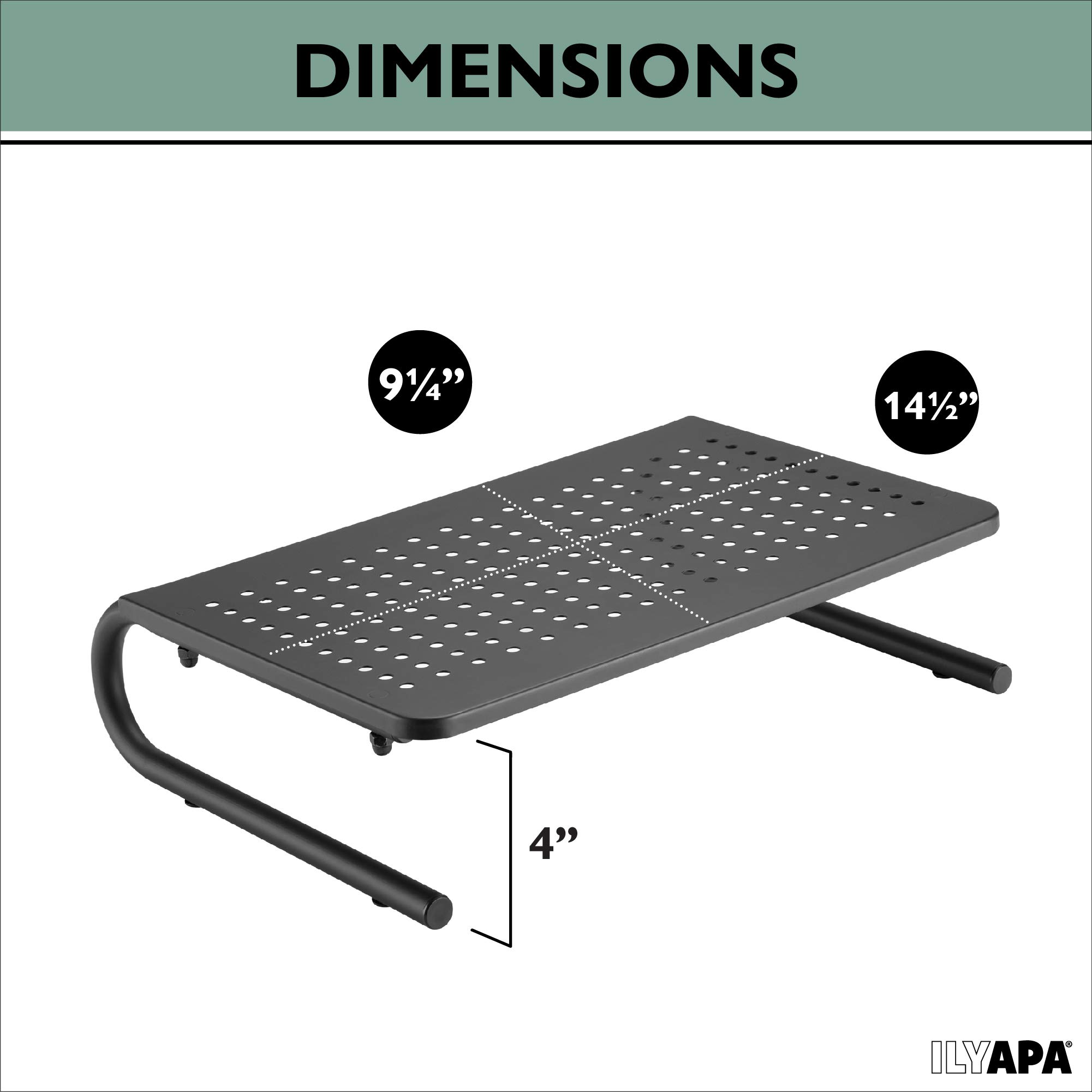 Ilyapa Lyapa Monitor Stand Riser For Laptop Computer - 2 Pack Black ...