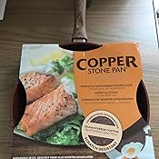 JML Copper Stone Frying Pan Non-Stick & Hard Wearing with Wood Effect ...