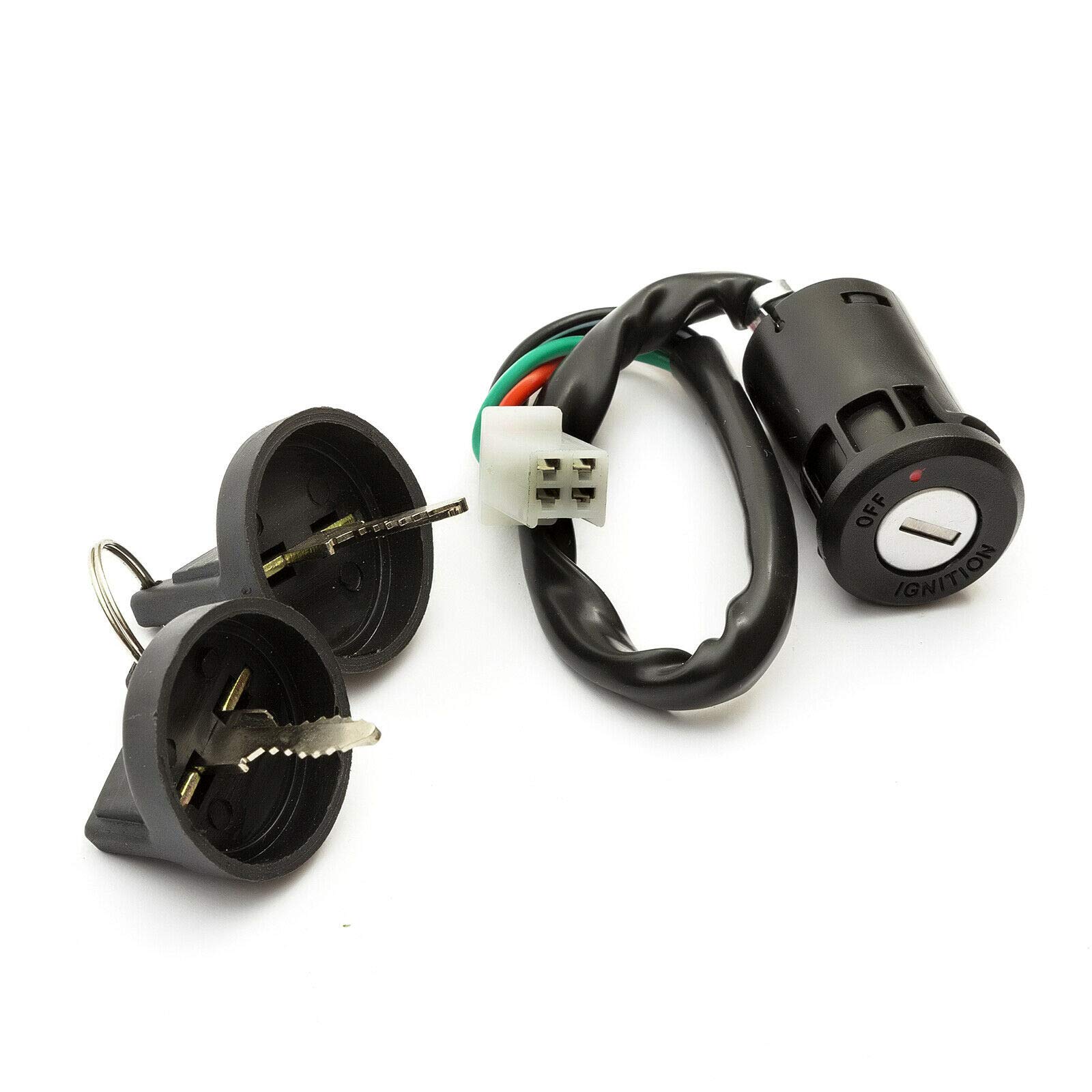 HERIS 4 Pin Ignition Switch Key Set with Cap for 50cc 70cc 90cc 110cc ...