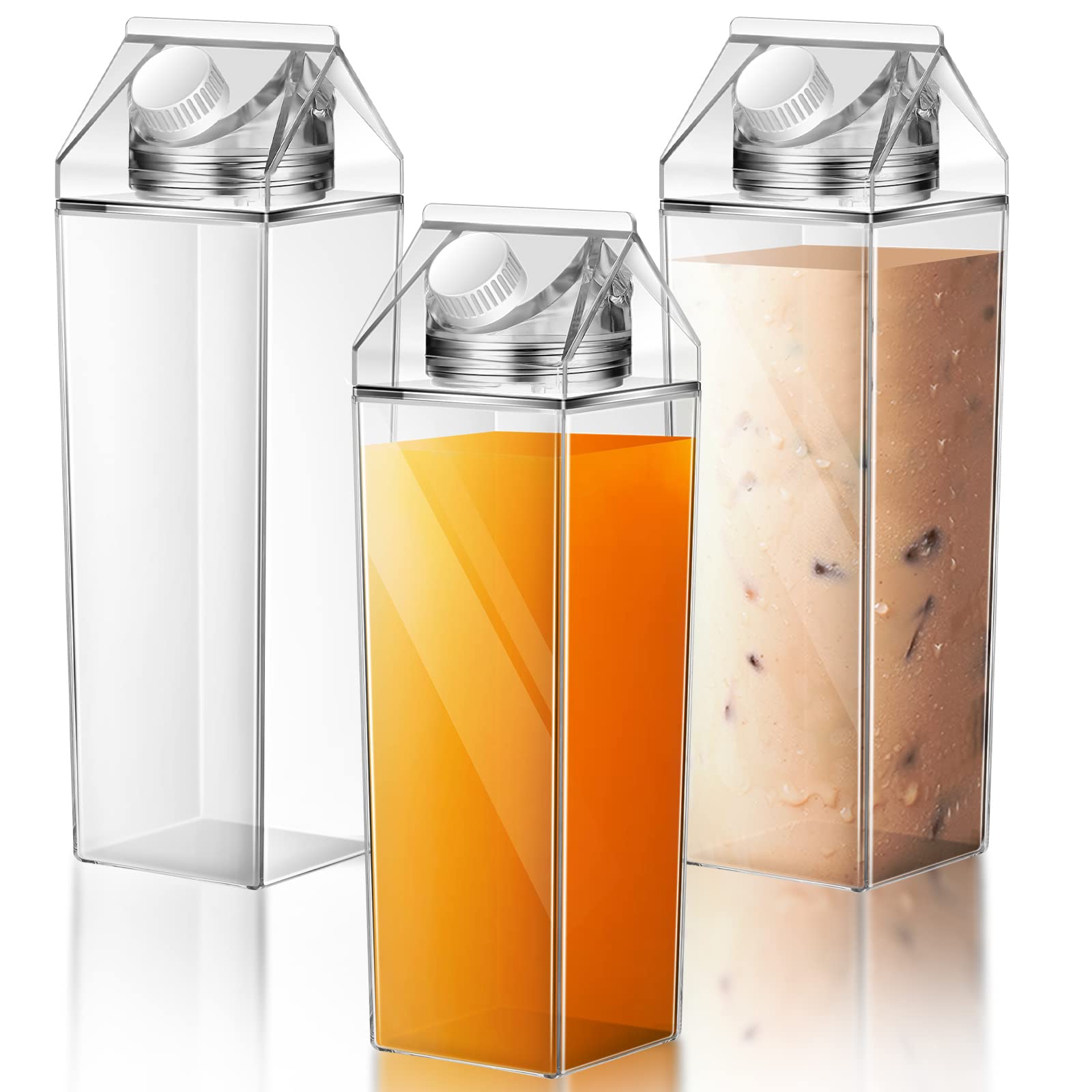 Mua Remerry 3 Pcs 34oz Milk Carton Water Bottle Square Milk Bottle ...