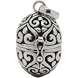 Amazon.com: Sterling Silver Pressed Baltic Amber Poison Locket Pendant ...
