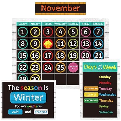Wood Bulletin Board Calendar Set for Classroom Philippines | Ubuy